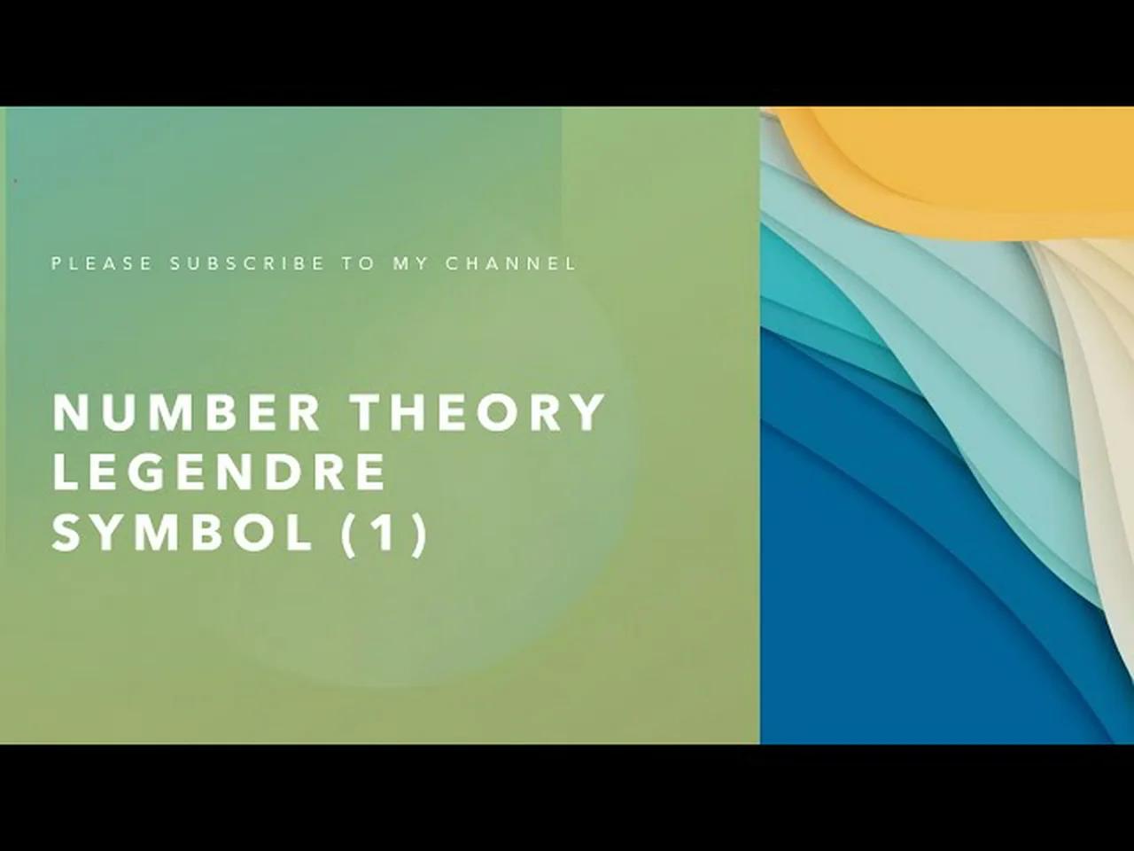 Number theory Legendre Symbol(1) definition and prove Euler Criterion