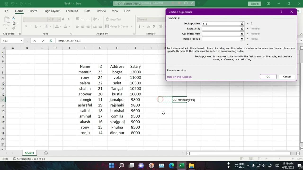 How To Use Vlookup Function On Excel In Bangla